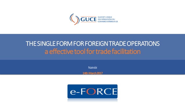The single form for foreign trade operators - GUCE GIE - Cameroon | PDF