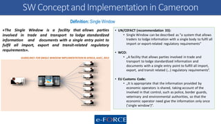 The single form for foreign trade operators - GUCE GIE - Cameroon | PDF