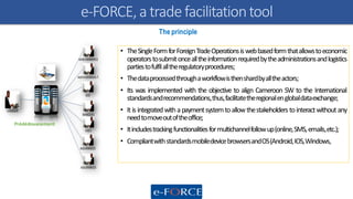 The single form for foreign trade operators - GUCE GIE - Cameroon | PDF
