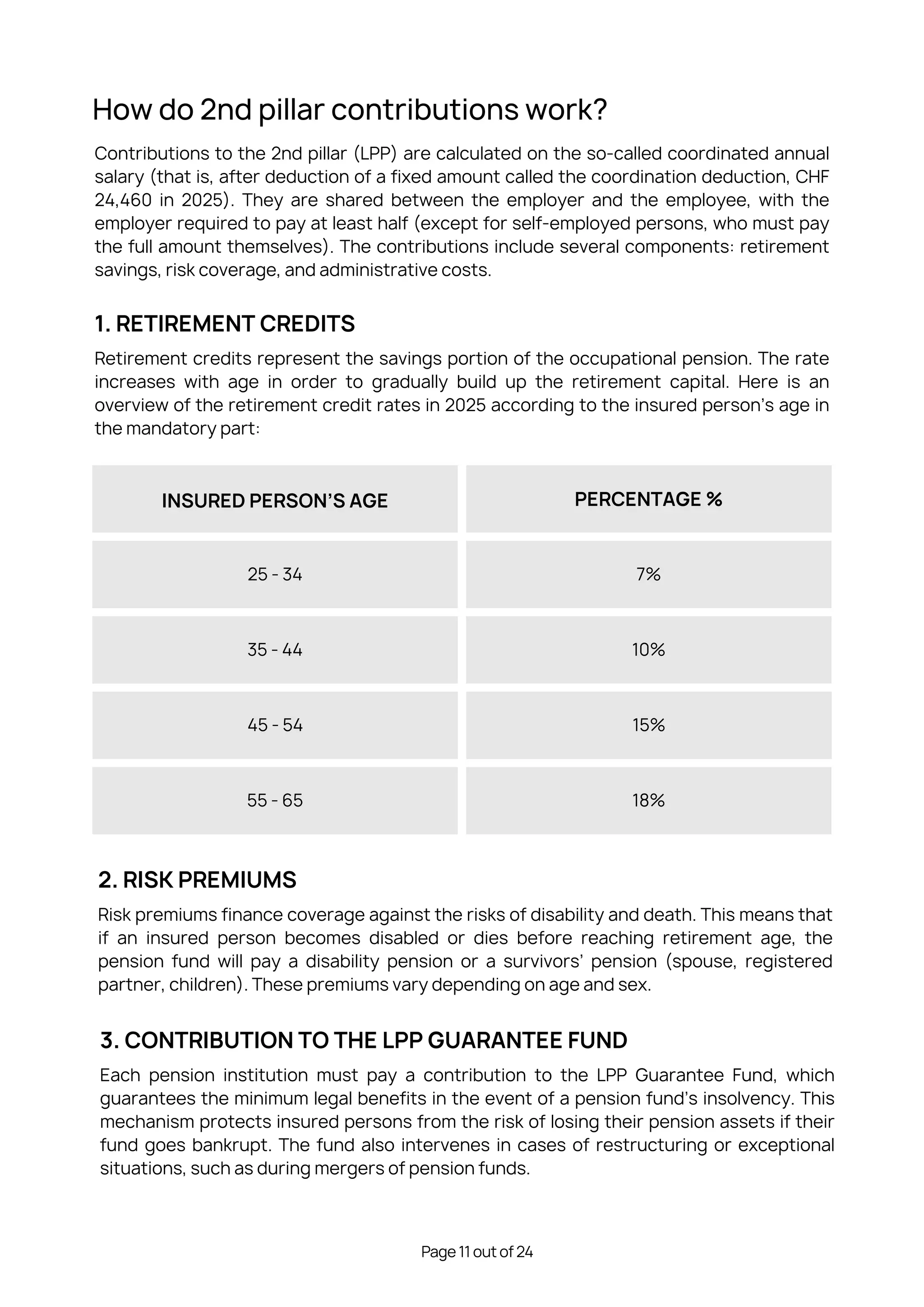 The Swiss Retirement System Explained Simply | PDF