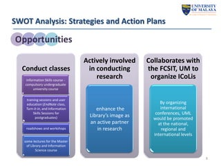The swot analysis: Marketing and promotional strategies used at the UM ...