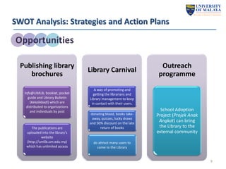 The swot analysis: Marketing and promotional strategies used at the UM ...