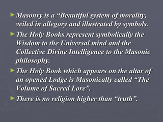 The symbolism of masonry | PPT | Spirituality | Religion & Spirituality