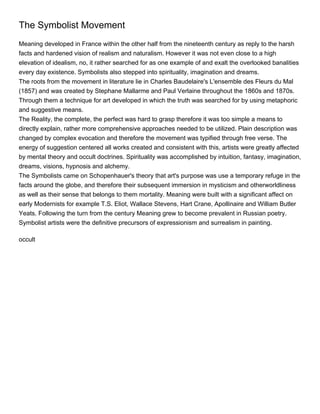 The Symbolist Movement_ | PDF