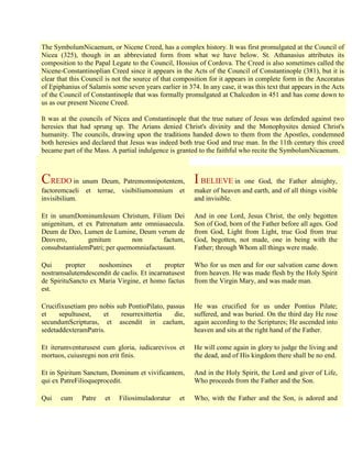 The symbolum nicaenum | DOCX