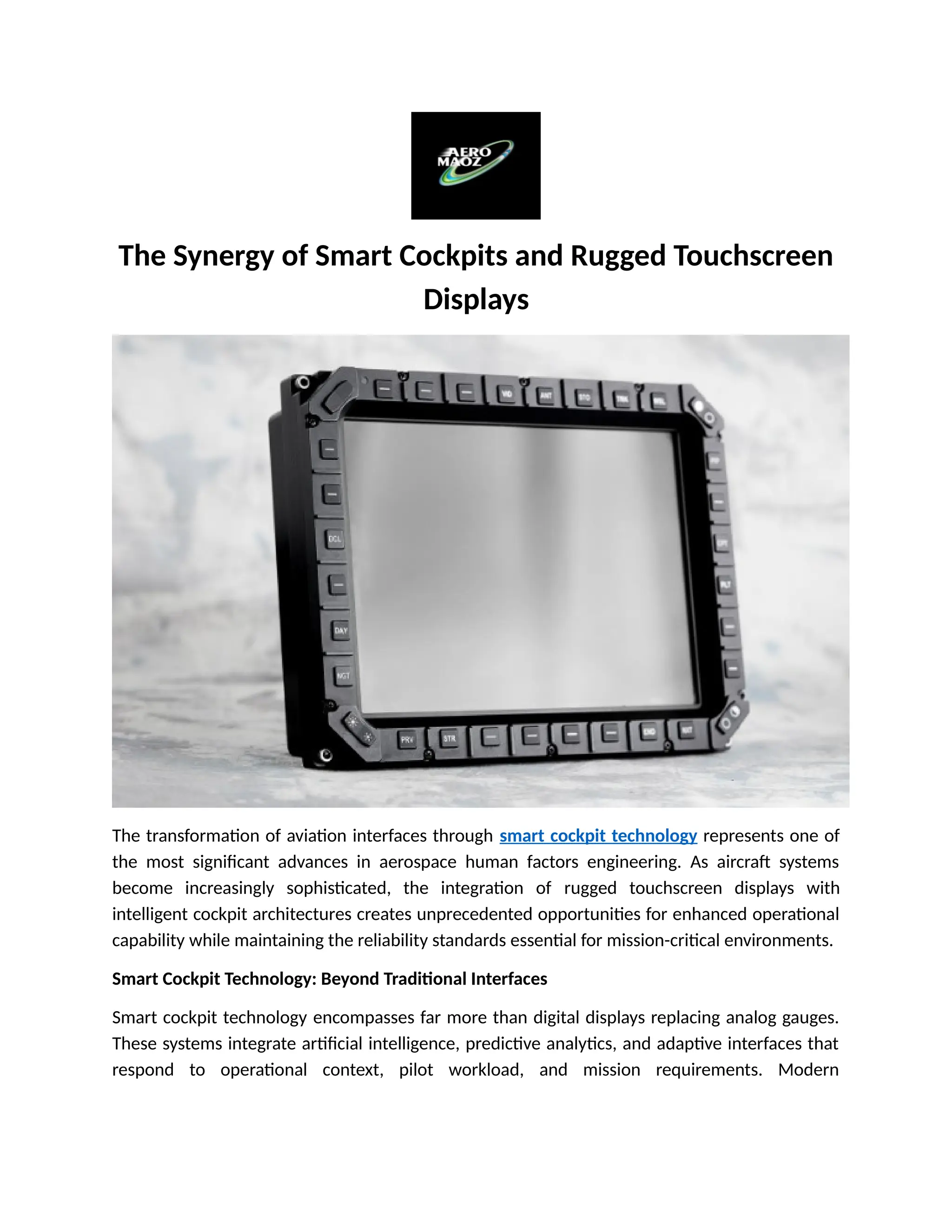 The Synergy of Smart Cockpits and Rugged Touchscreen Displays.docx