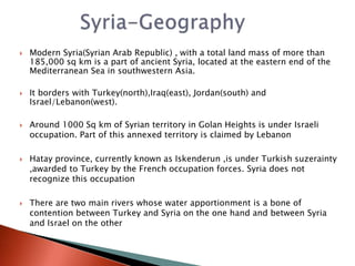 The Syrian Crises : Past,Present and Future | PPTX