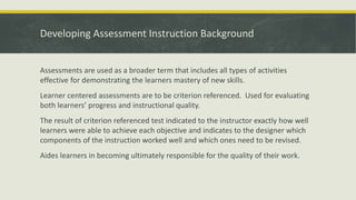 Developing Assessment Instruments | PPTX