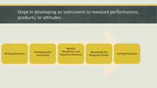 Developing Assessment Instruments | PPTX