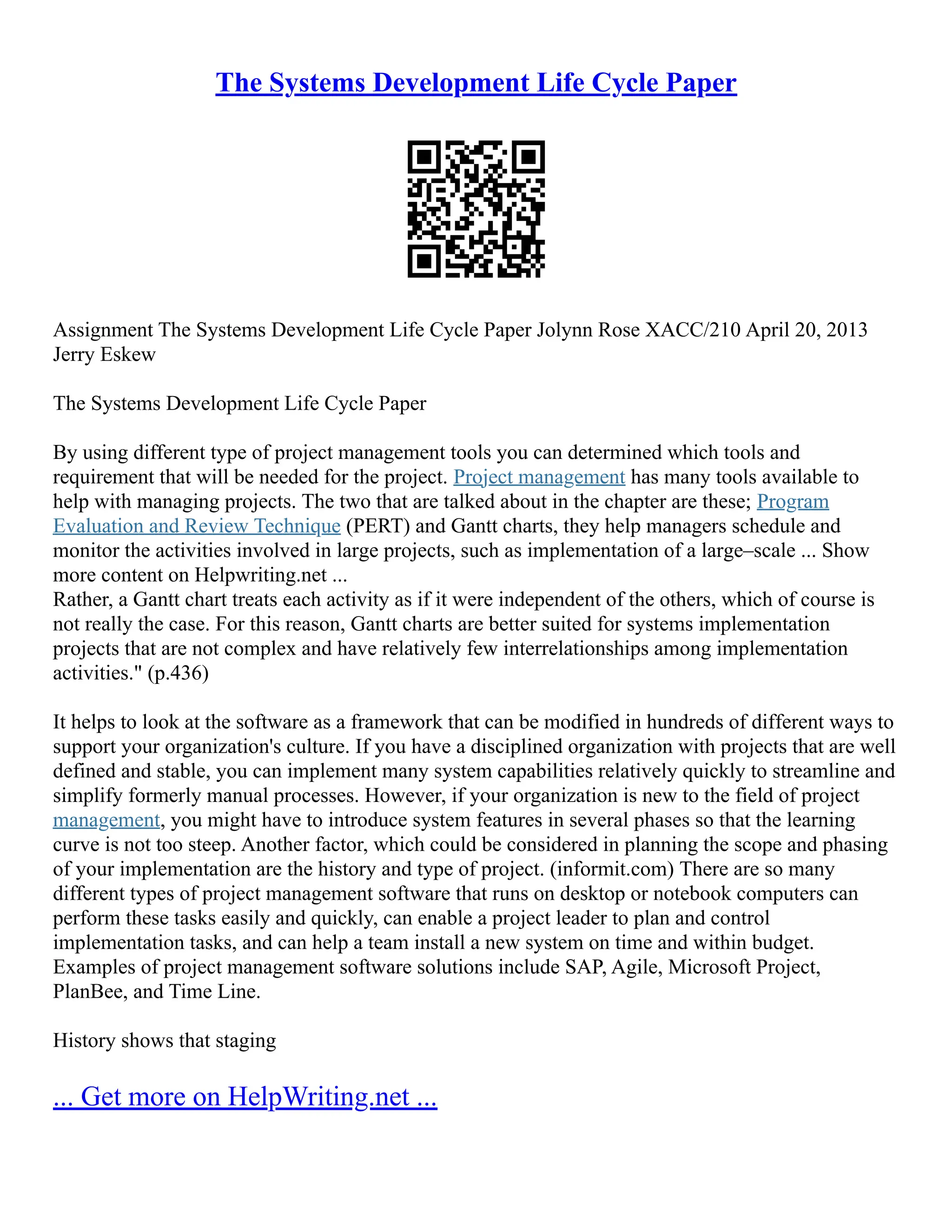 The System Development Life Cycle | PDF