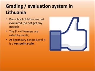 The system of education in lithuania | PPT