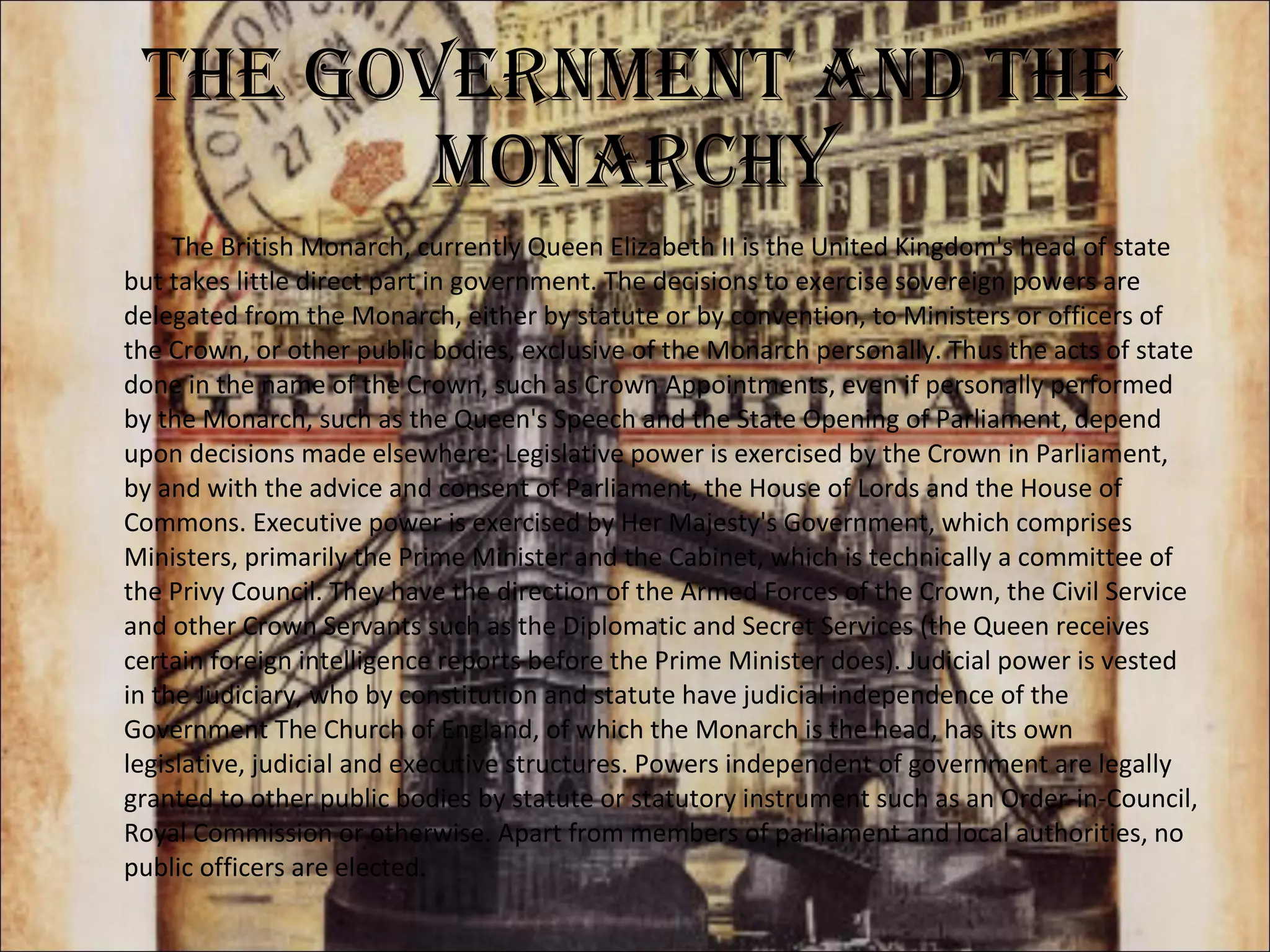 The system of government in Great Britain | PPT