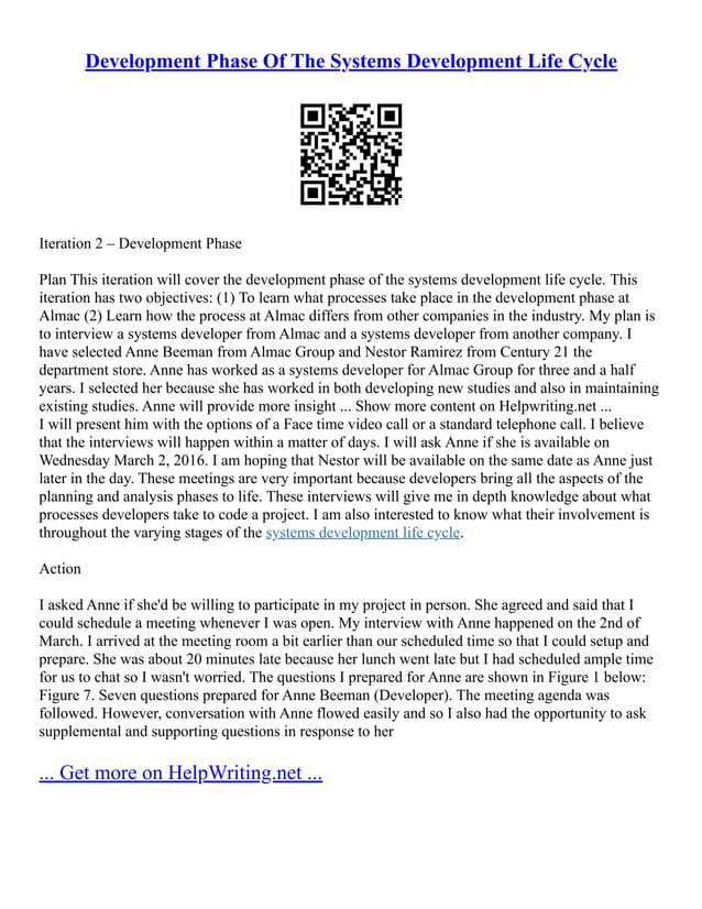 The Systems Development Life Cycle | PDF