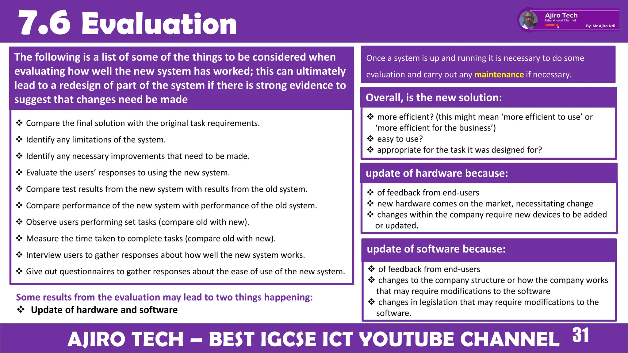 Igcse Ict The Systems Life Cycle Ajiro Tech Pdf