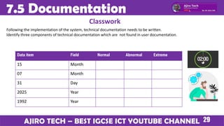 IGCSE ICT - The Systems Life Cycle - Ajiro Tech | PDF