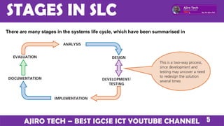IGCSE ICT - The Systems Life Cycle - Ajiro Tech | PDF