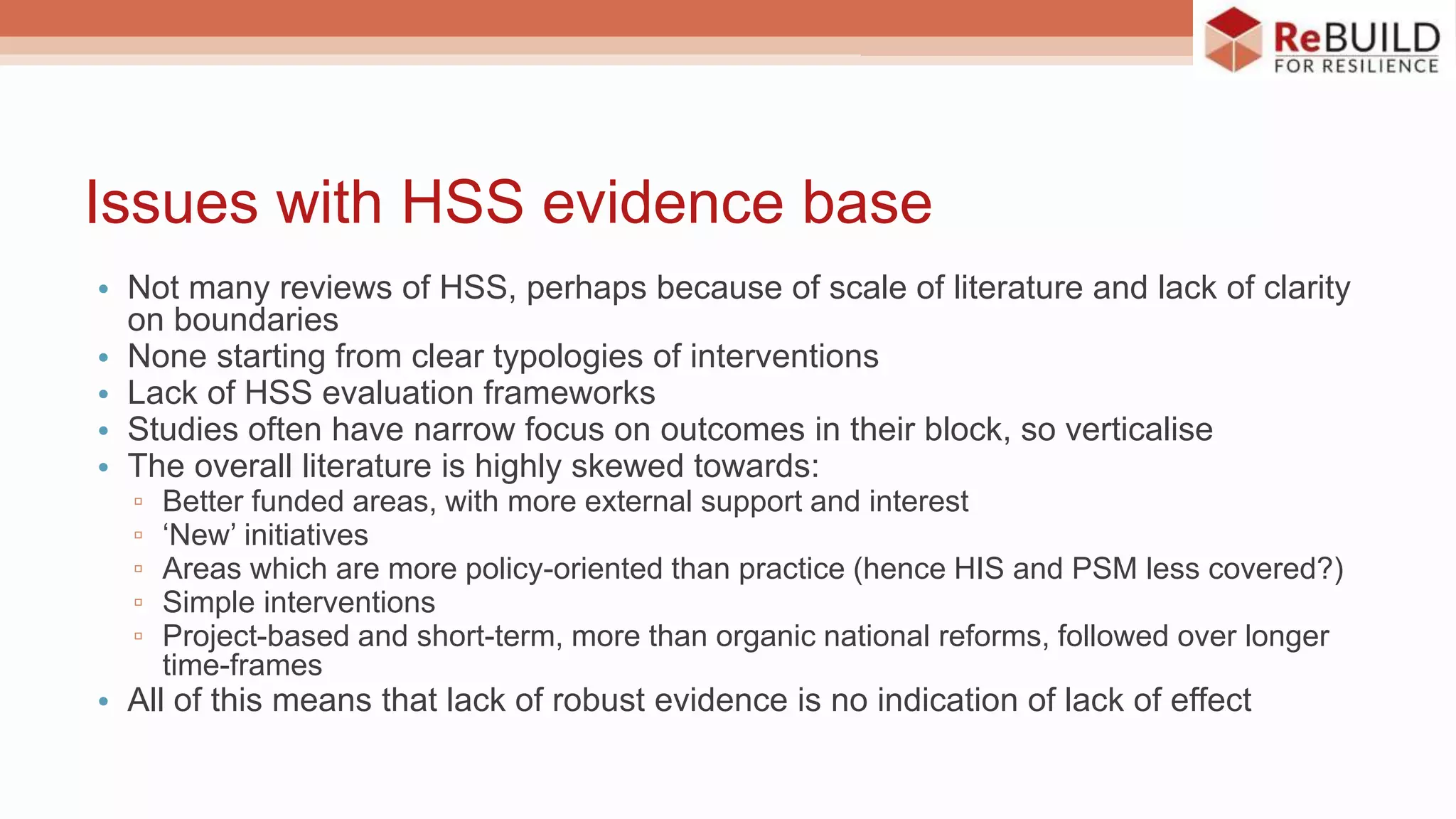 Health system strengthening in LMICs and fragile states – what and how ...