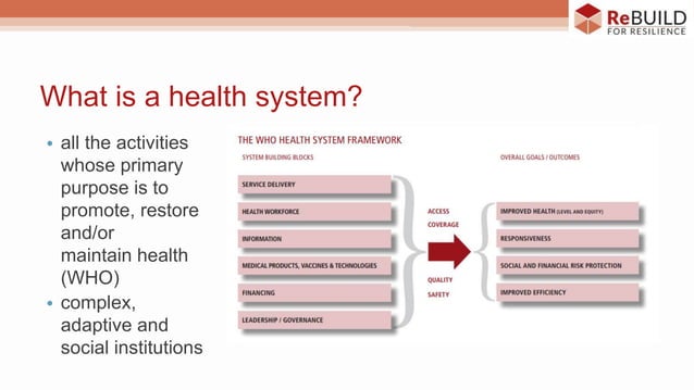 Health system strengthening in LMICs and fragile states – what and how ...