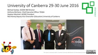 The ACODE Benchmarks for Technology Enhanced Learning | PPT