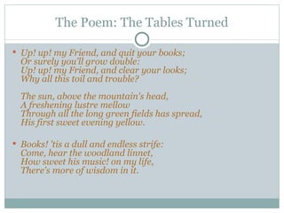 The Tables Turned Presentation | PPT