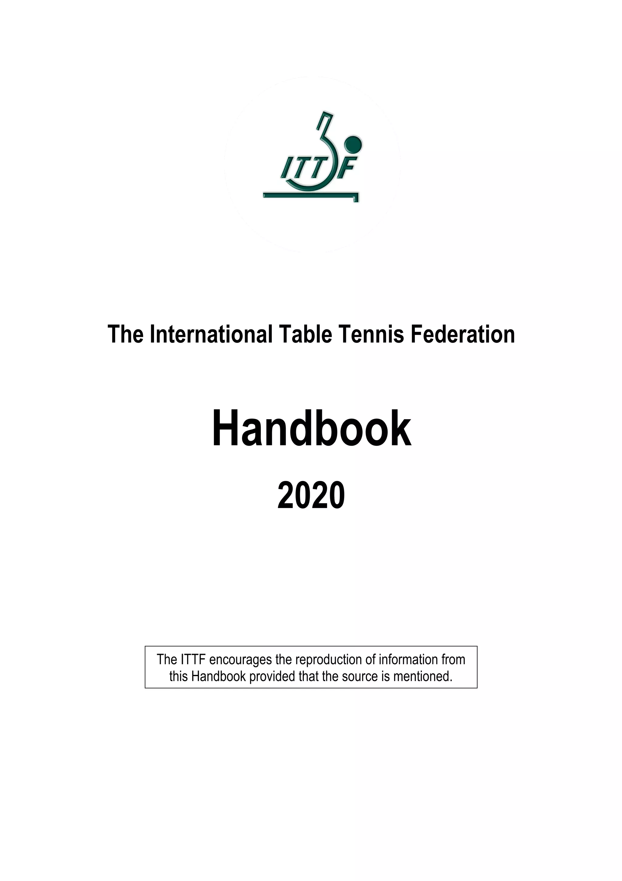 ITTF Rules 2020 | PDF