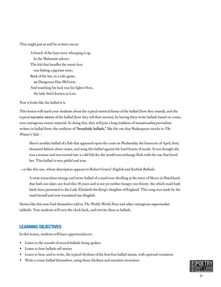 The tabloid ballad lesson | PDF