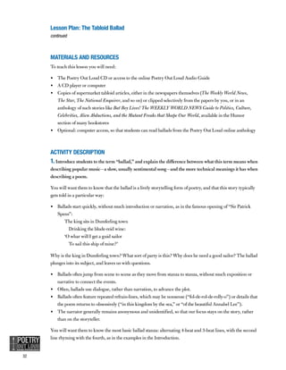 The tabloid ballad lesson | PDF