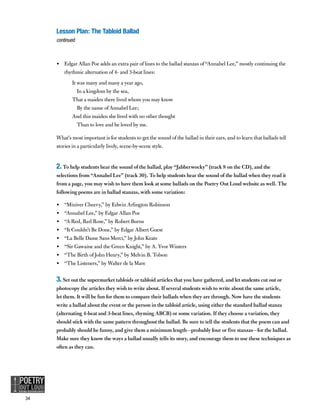 The tabloid ballad lesson | PDF