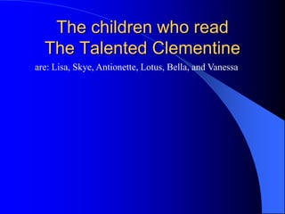 The Talented Clementine | PDF