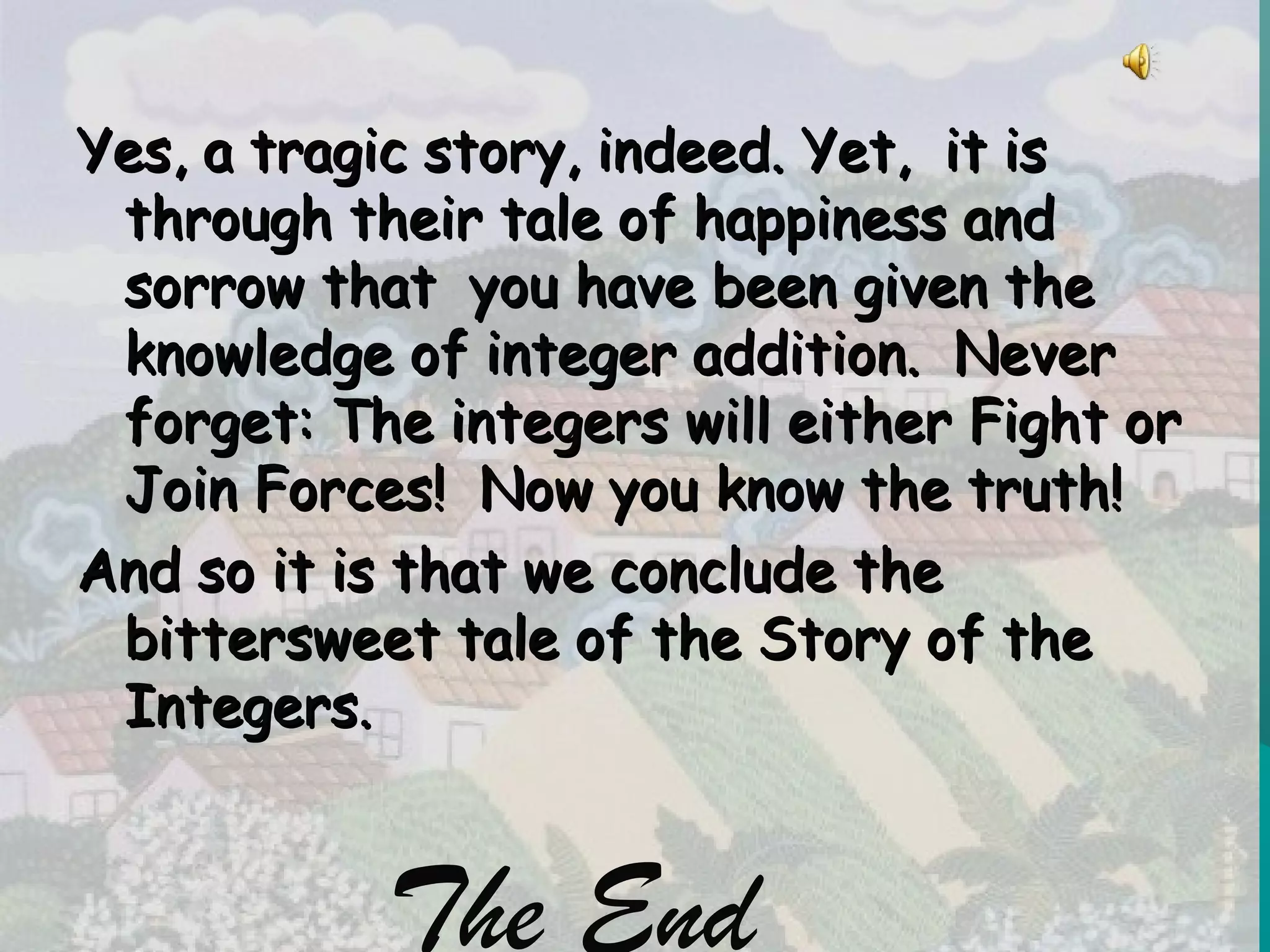 The tale of addition of integers | PPT