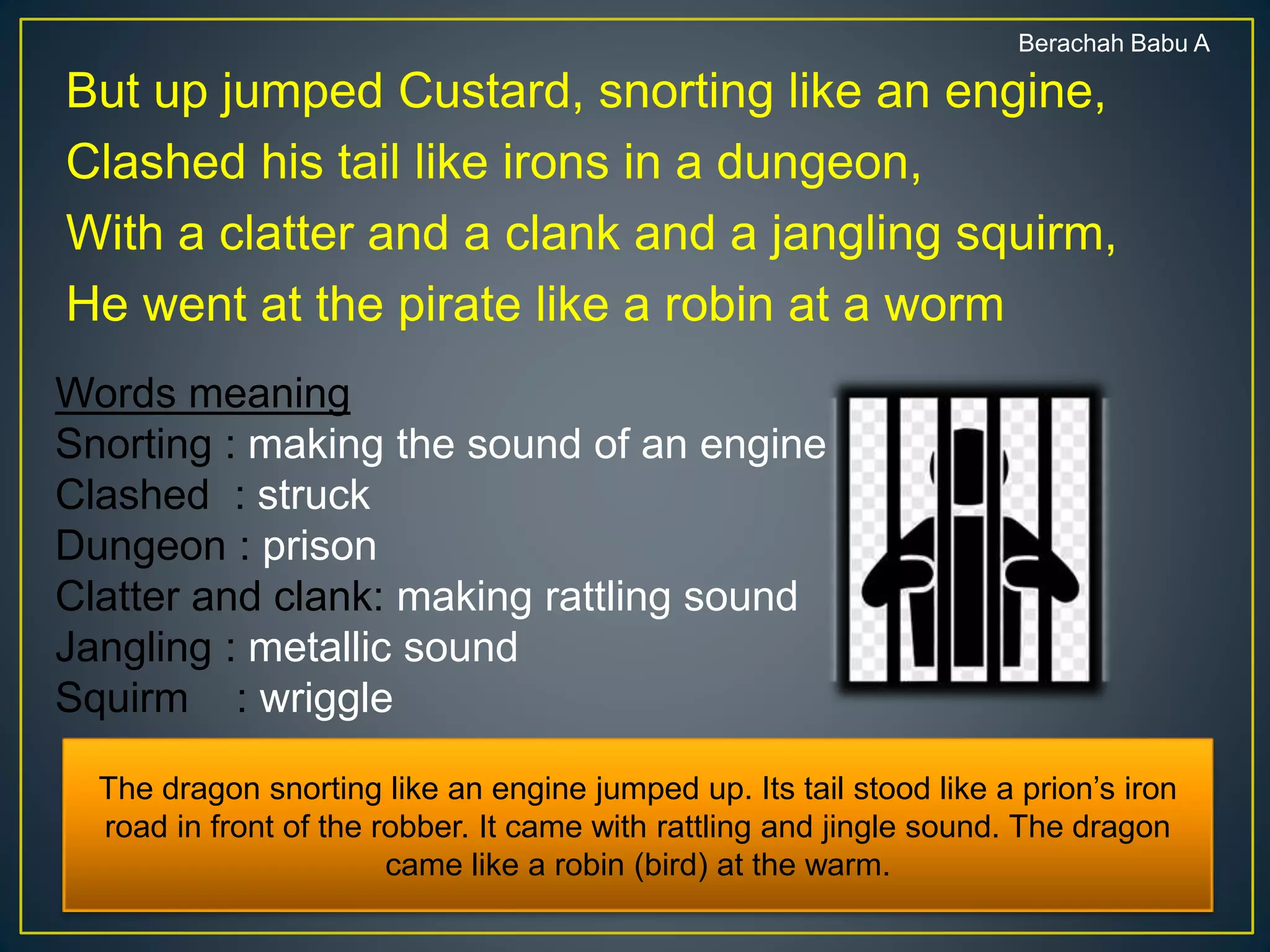 The Tale of Custard the Dragon | PPTX