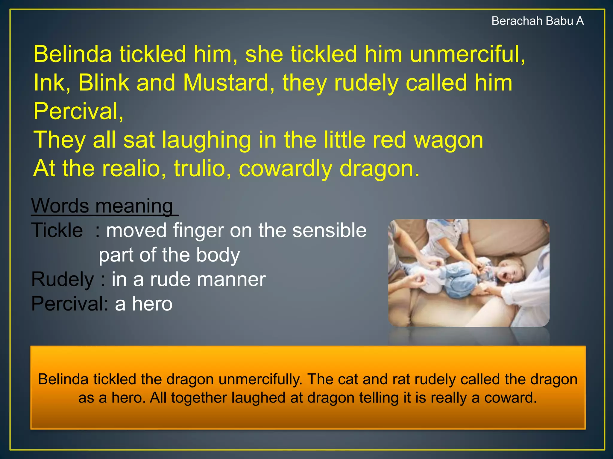 The Tale of Custard the Dragon | PPTX