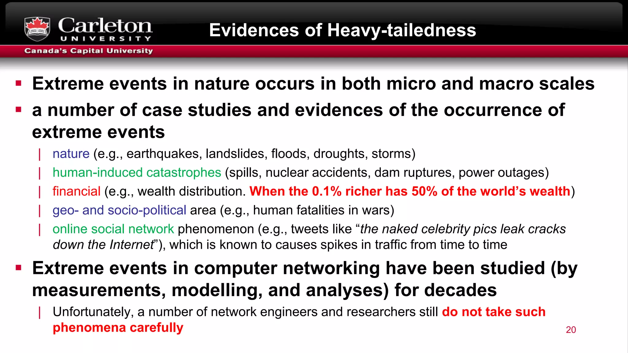 The tale of heavy tails in computer networking | PPT