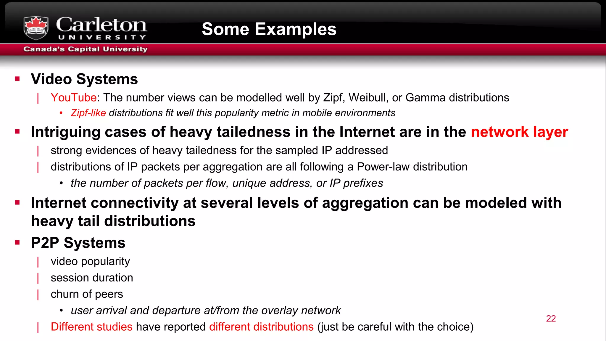 The tale of heavy tails in computer networking | PPT