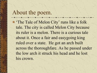 The Tale of Melon City.ppt