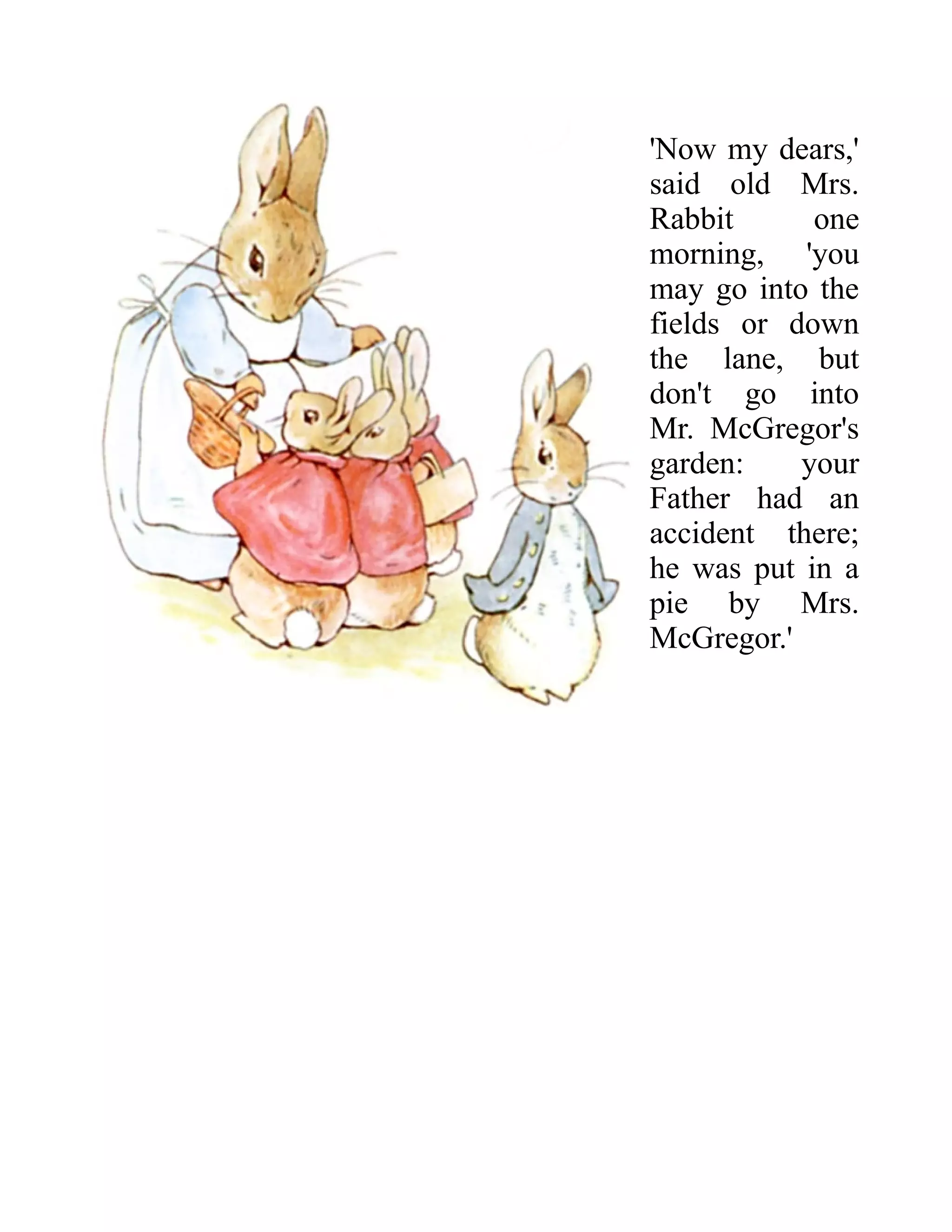 The Tale of Peter Rabbit | PDF