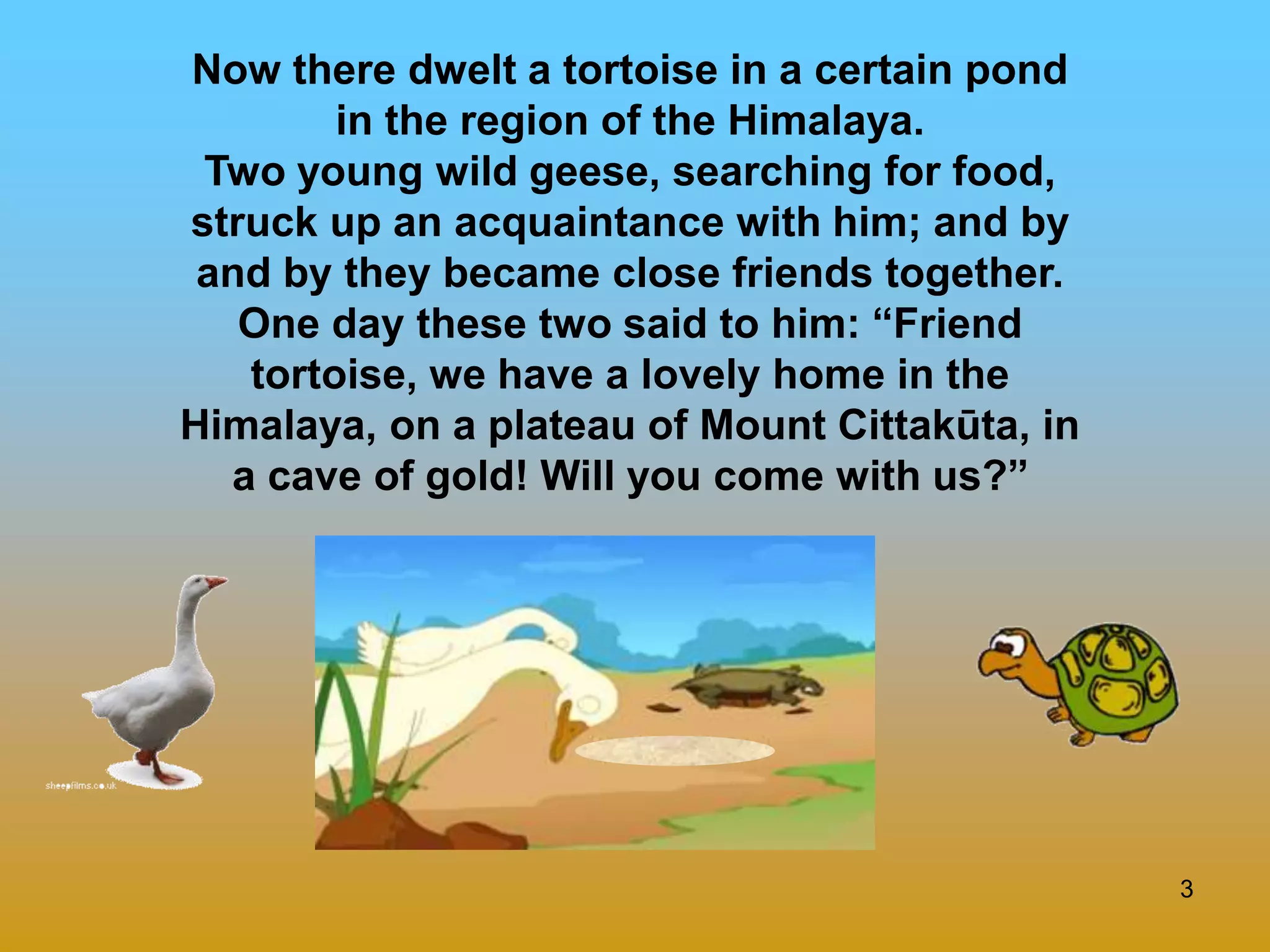 The Talkative Tortoise - A Story with A Moral | PPT