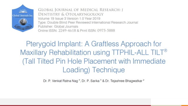The Tall Tilted Pin Hole Placement Immediate Loading.pptx