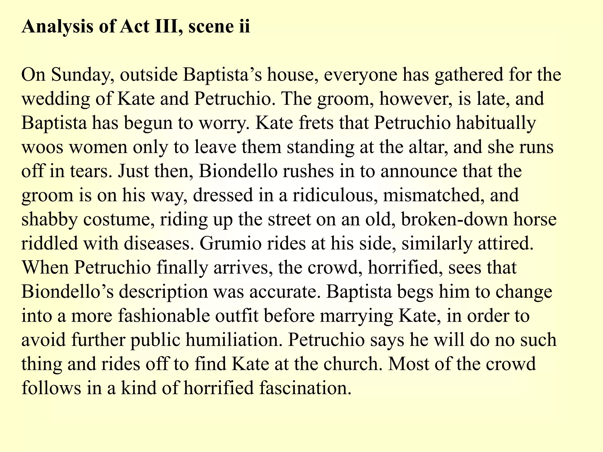 The taming of the shrew act 3 by hanan | PDF