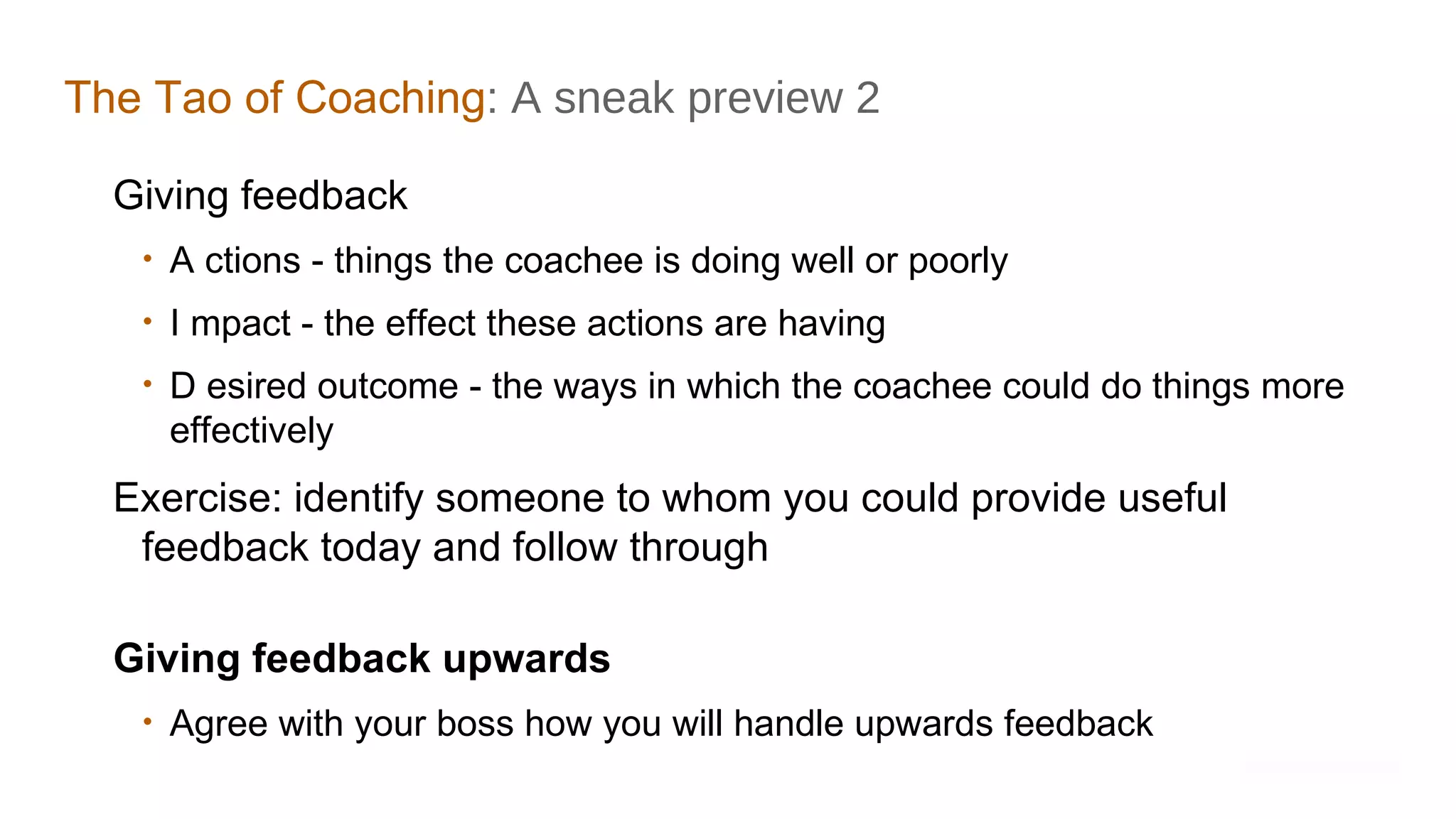 The Tao of Coaching | PPT