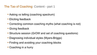 The Tao of Coaching | PPT