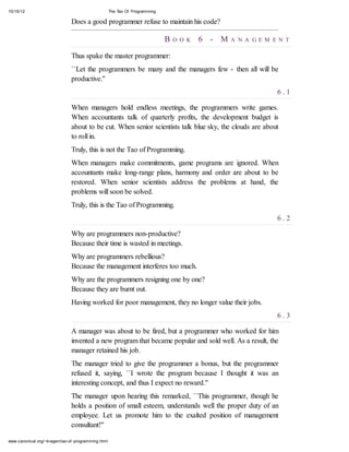 The tao of programming | PDF