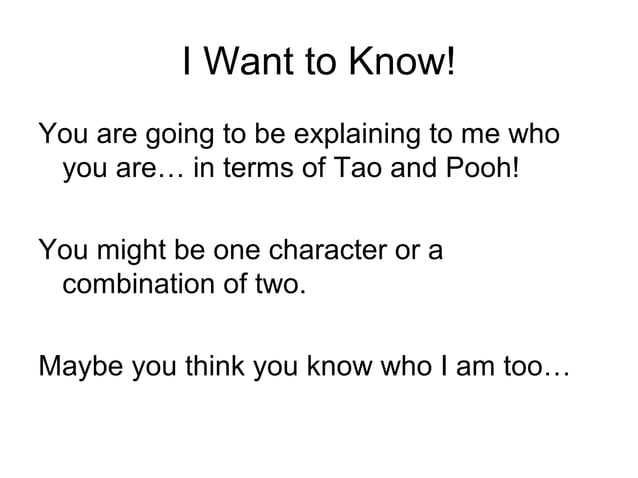 The tao of winnie the pooh | PPT