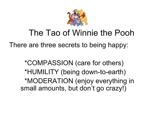The tao of winnie the pooh | PPT