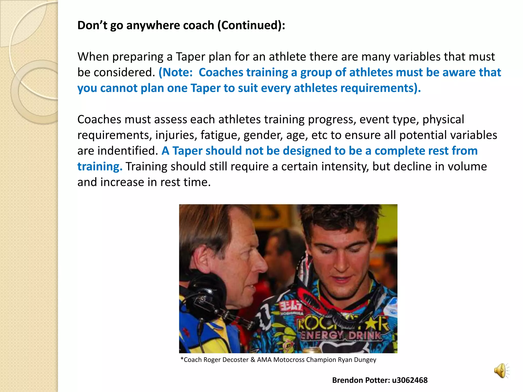 The Taper Effect - The art and science of coaching | PPSX
