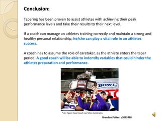 The Taper Effect - The art and science of coaching | PPSX