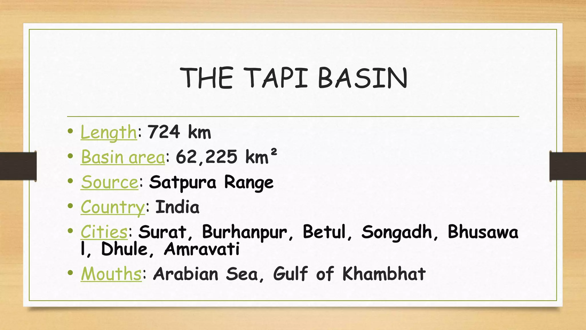 The tapi basin | PPTX