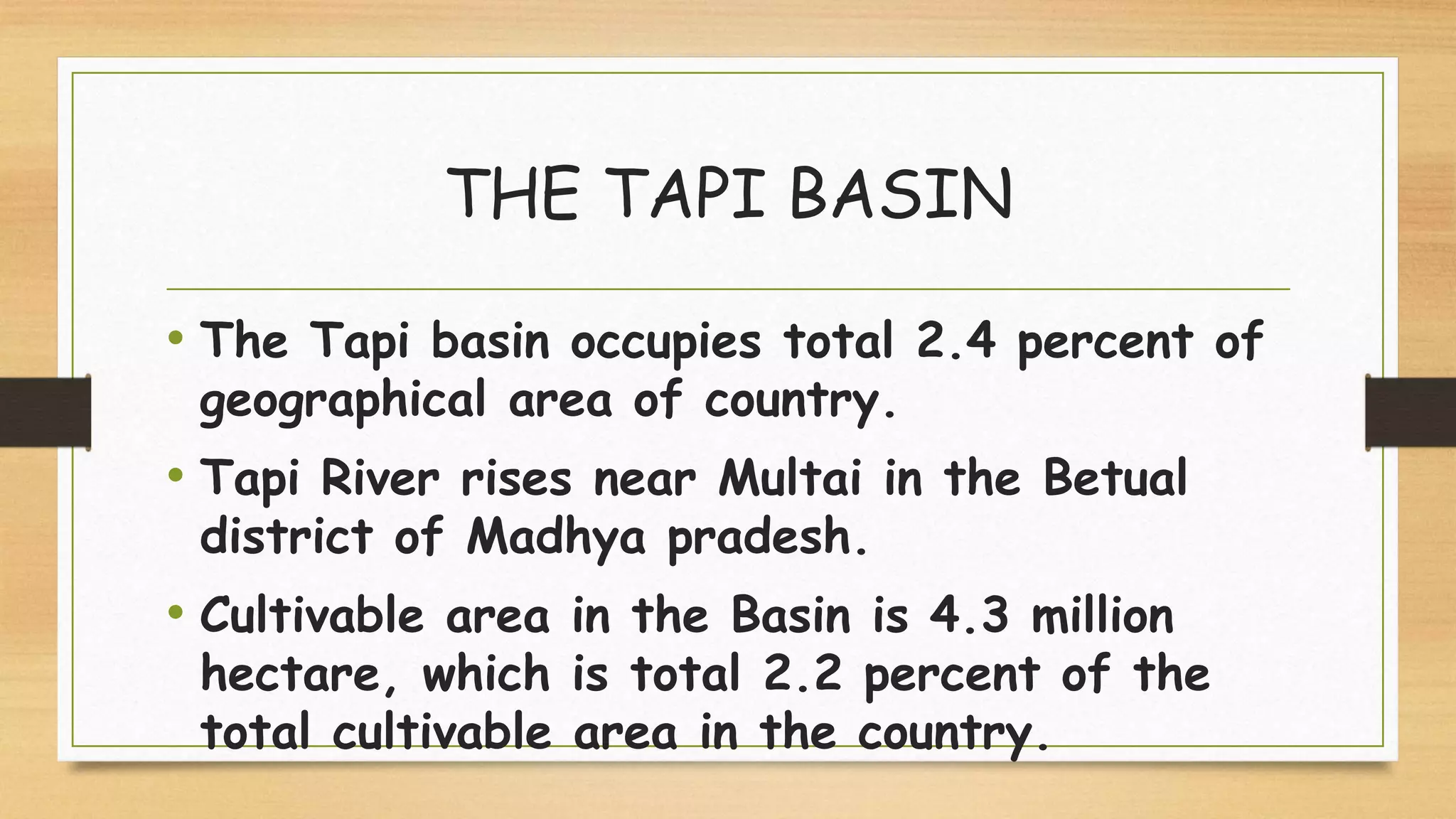 The tapi basin | PPTX | Geography | Science