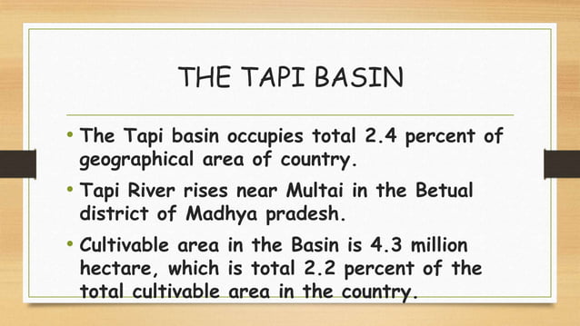 The tapi basin | PPTX | Geography | Science