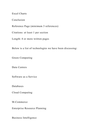 The task for this paper is toYou are to select a technology w.docx